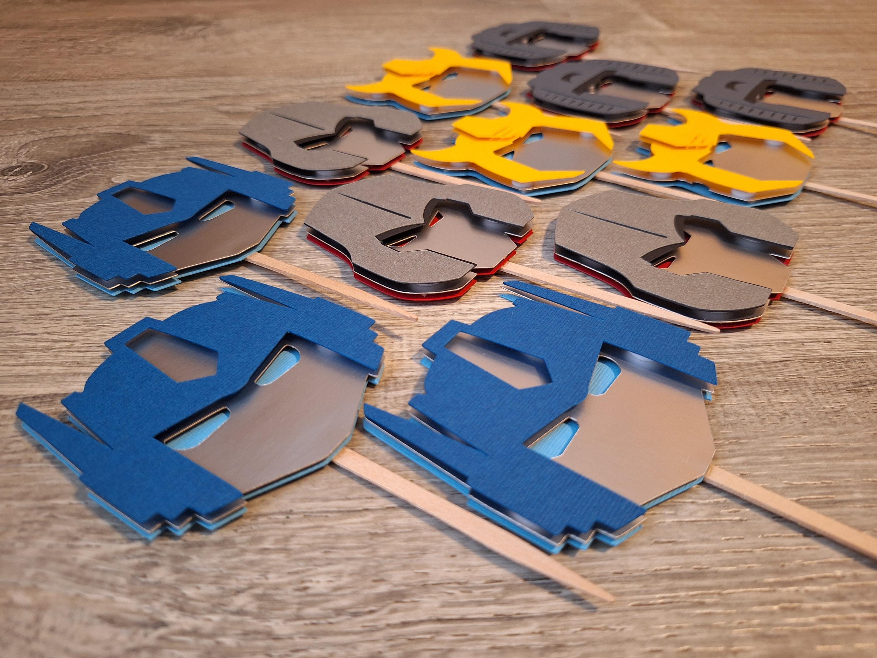 Transformers Cupcake Toppers: Autobots & Decepticons Party, Rescue Bots ...