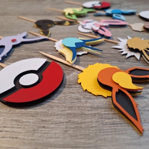 Eevee Evolution Inspired Cupcake Toppers: Pokemon Cupcake Topper, Eevee ...