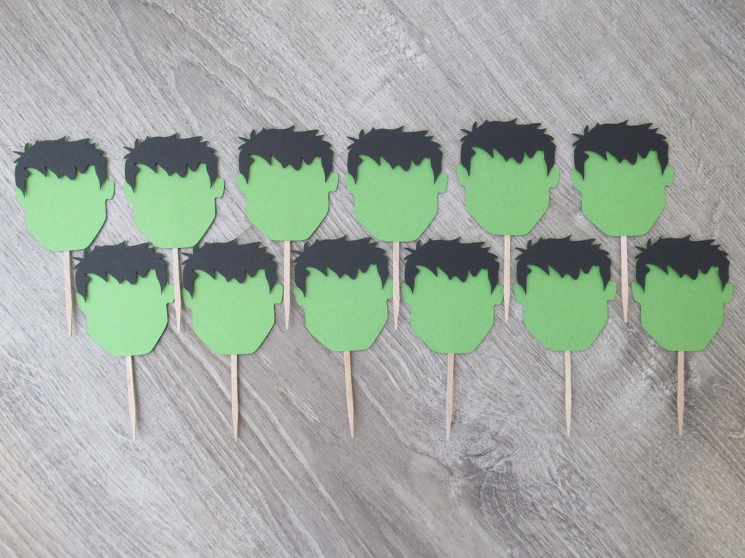 Hulk Inspired Cupcake Toppers Hulk Themed Party Superhero - Etsy UK