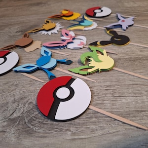 Eevee Evolution Inspired Cupcake Toppers: Pokemon Cupcake Topper, Eevee ...