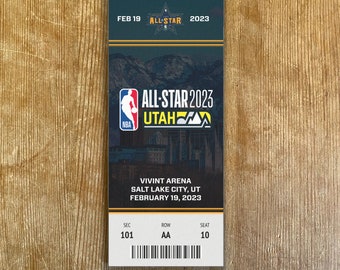 Nba Ticket Stub Replica - Etsy