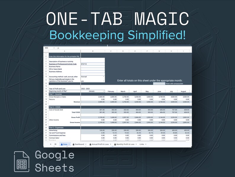 Monthly Profit and Loss Template: Income Statement Wizardry for Google ...