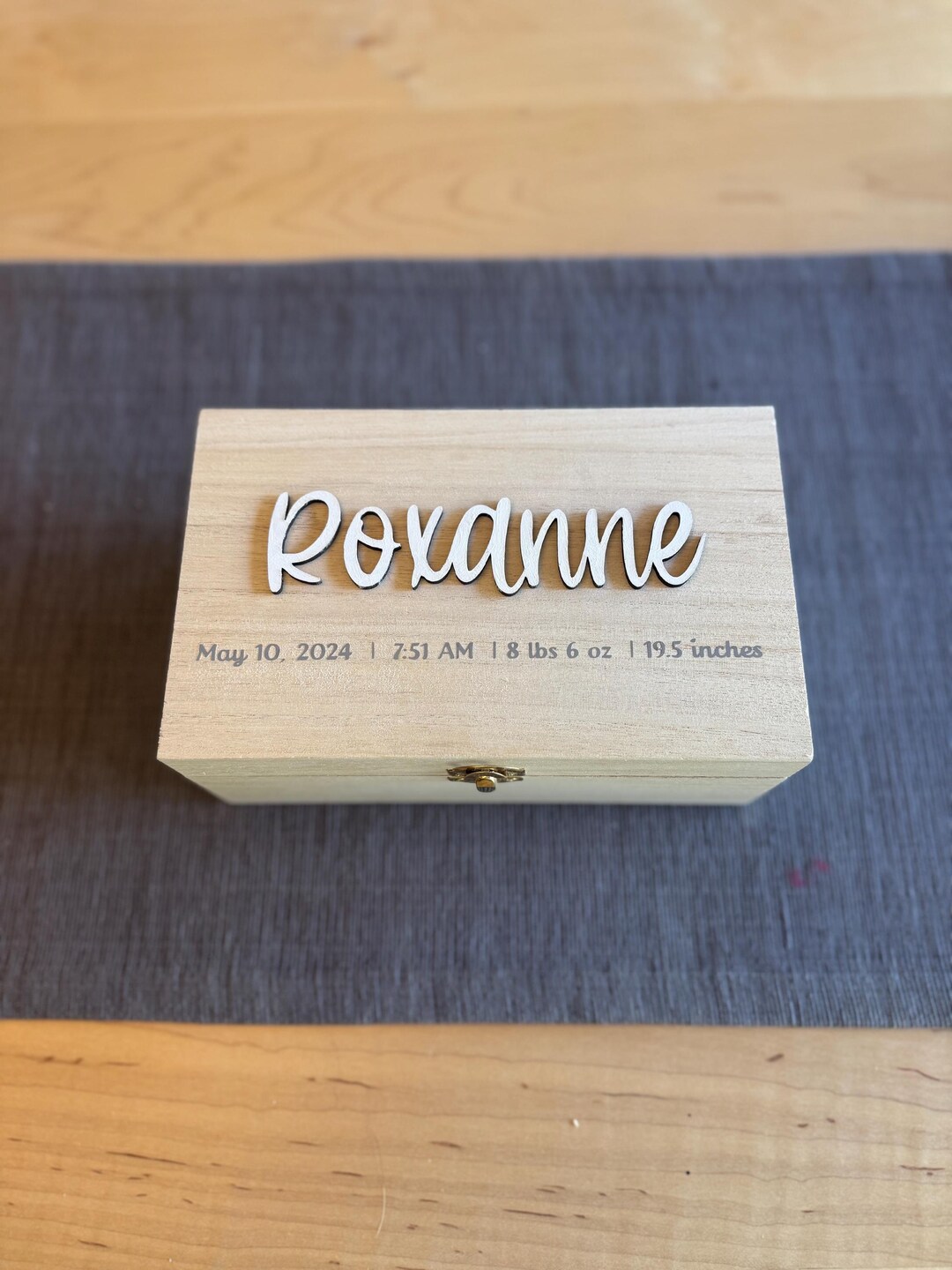 Personalized Baby Keepsake Box | Newborn Keepsake | Wooden Memory Box ...