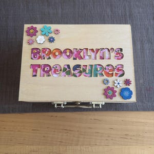 Girls Keepsake Box | Girls Personalized Gift | Girls Treasure Box ...