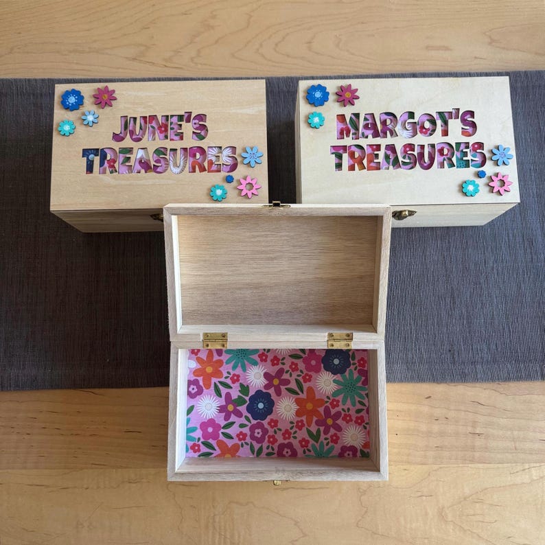 Girl Keepsake Box | Girls Treasure Box | Girl Gift | Girls Jewelry Box ...