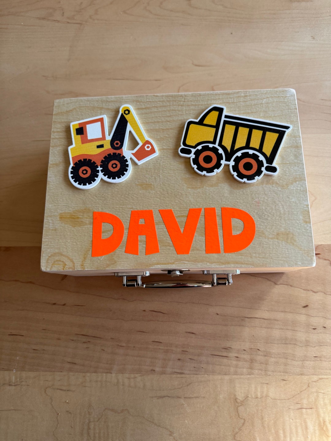 Boys Construction Keepsake Box Baby Boy Gift Boys Treasure Box Toy ...