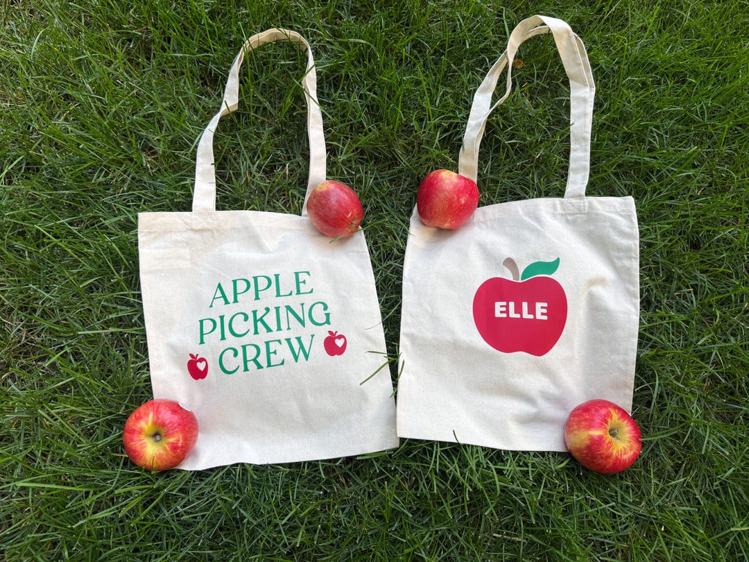 Personalized Kids Apple Bag | Apple Picking Crew | Custom Apple Picking ...