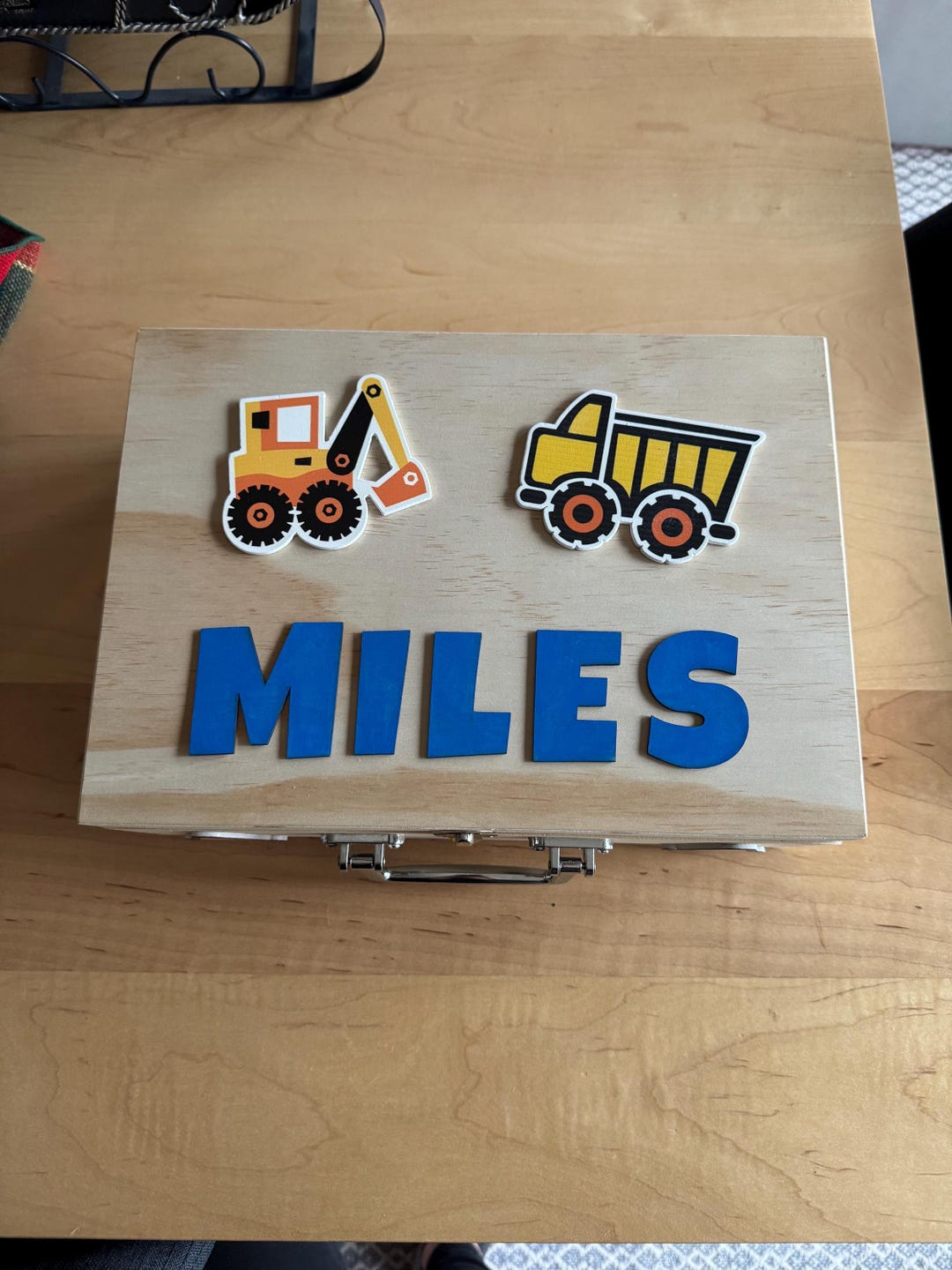 Boys Construction Keepsake Box Baby Boy Gift Boys Treasure Box Toy ...