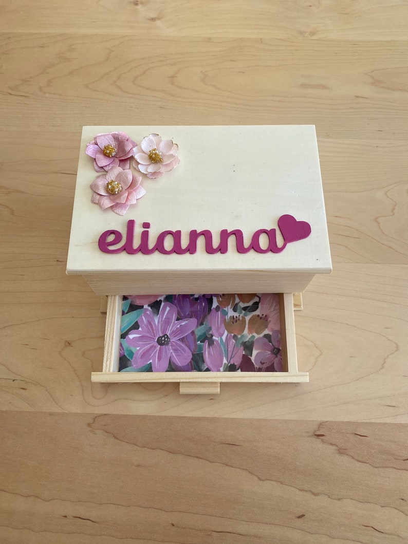 Girl Jewelry Box Jewelry Box Toddler Gift Toddler Girl - Etsy
