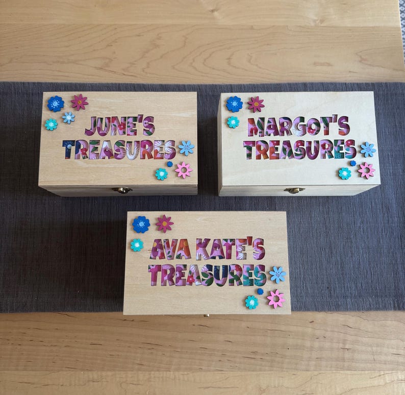 Girl Keepsake Box | Girls Treasure Box | Girl Gift | Girls Jewelry Box ...