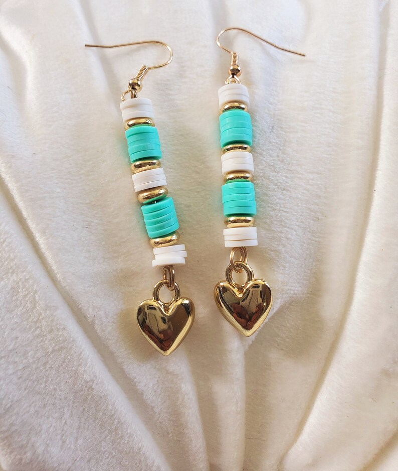 Long Clay Bead Earrings - Etsy