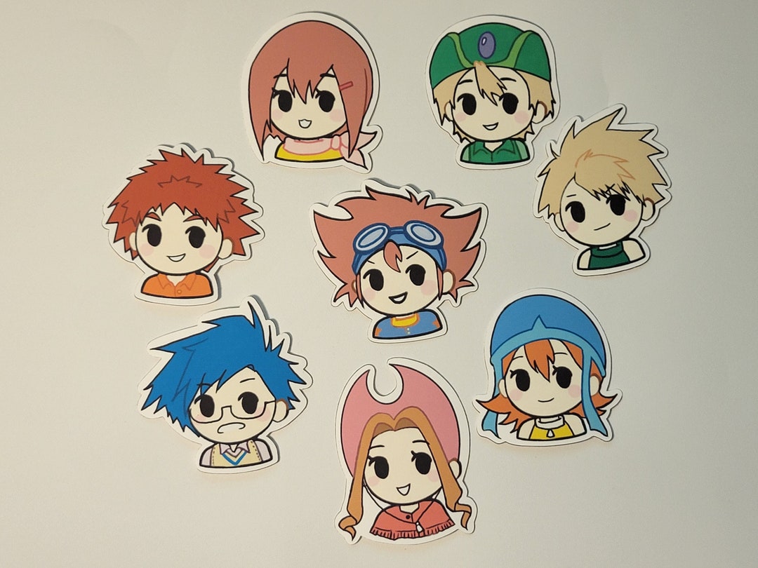 Digimon Digidestined Tamers Gen 1 Stickers Cute Chibi Matte - Etsy