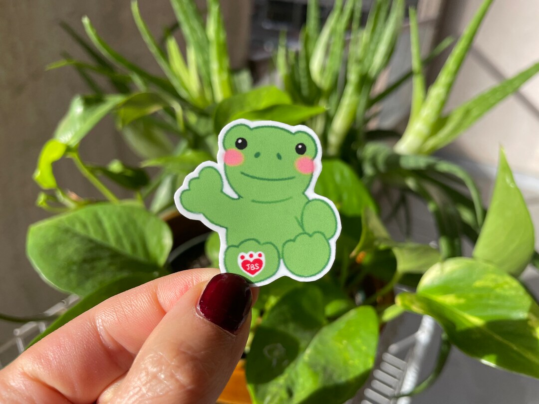 Mini Spring Green Frog BAB Waterproof Vinyl Sticker / Cute Heavyduty ...