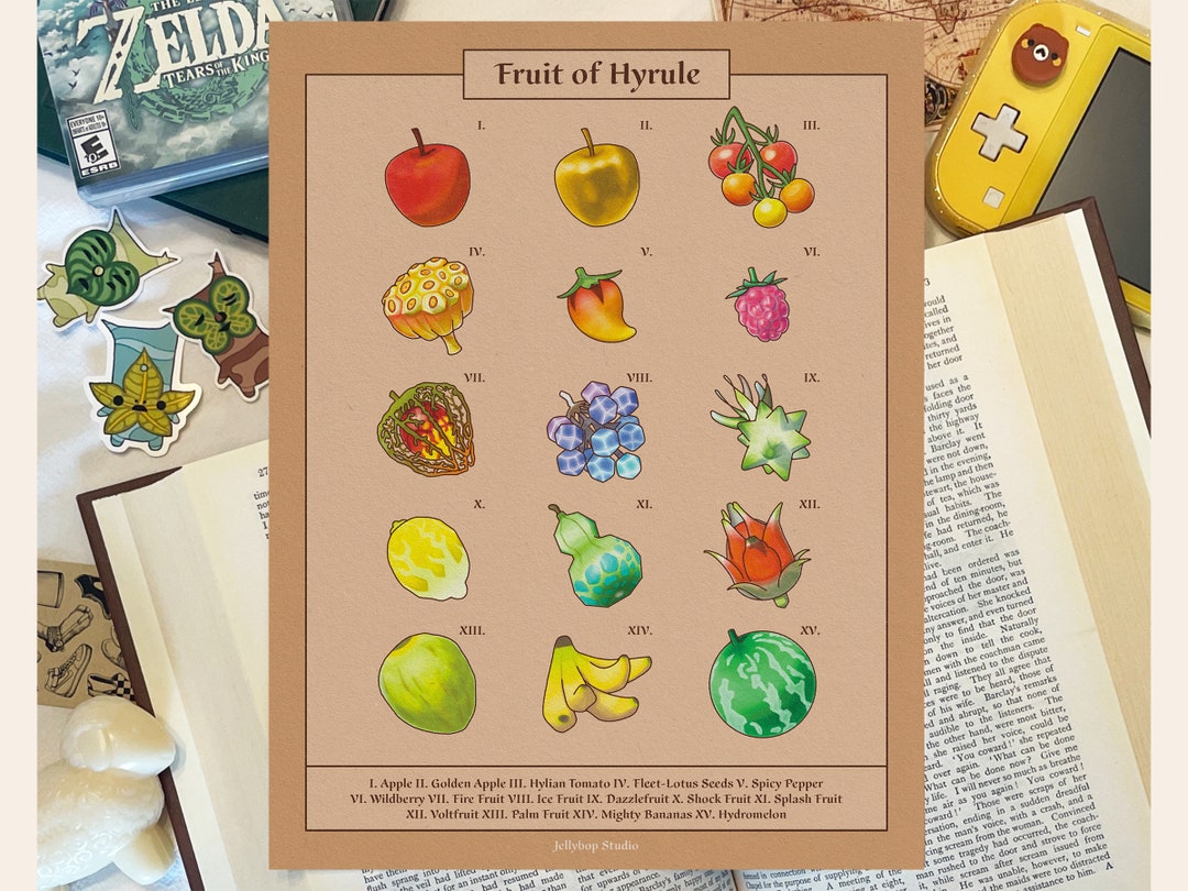 Fruit of Hyrule Art Print 8.5x11 / Hyrulian Encyclopedia Letter Size ...