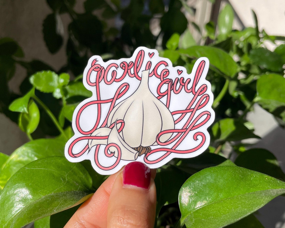 Garlic Girl Sticker / Die-cut Decal for Laptop Waterbottle Waterproof ...