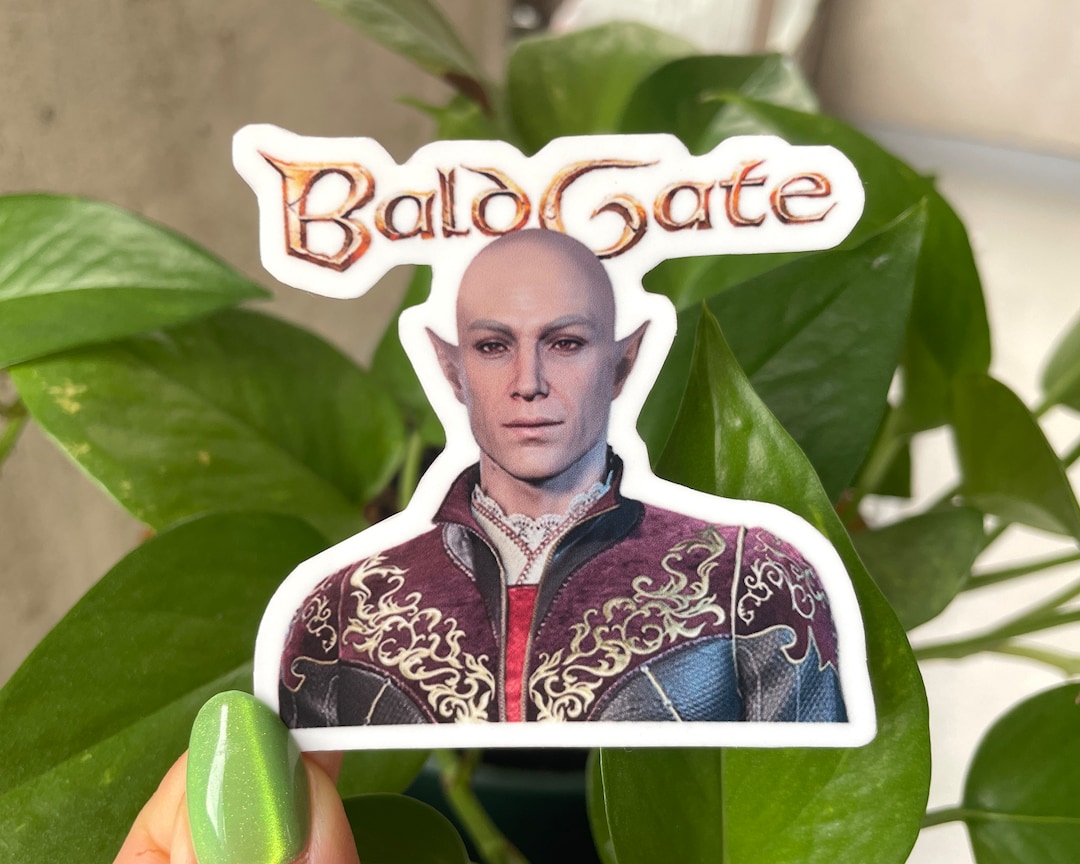 BG3 Bald Astarion Sticker / Cursed Funny Meme Gaming Gamer Die-cut ...