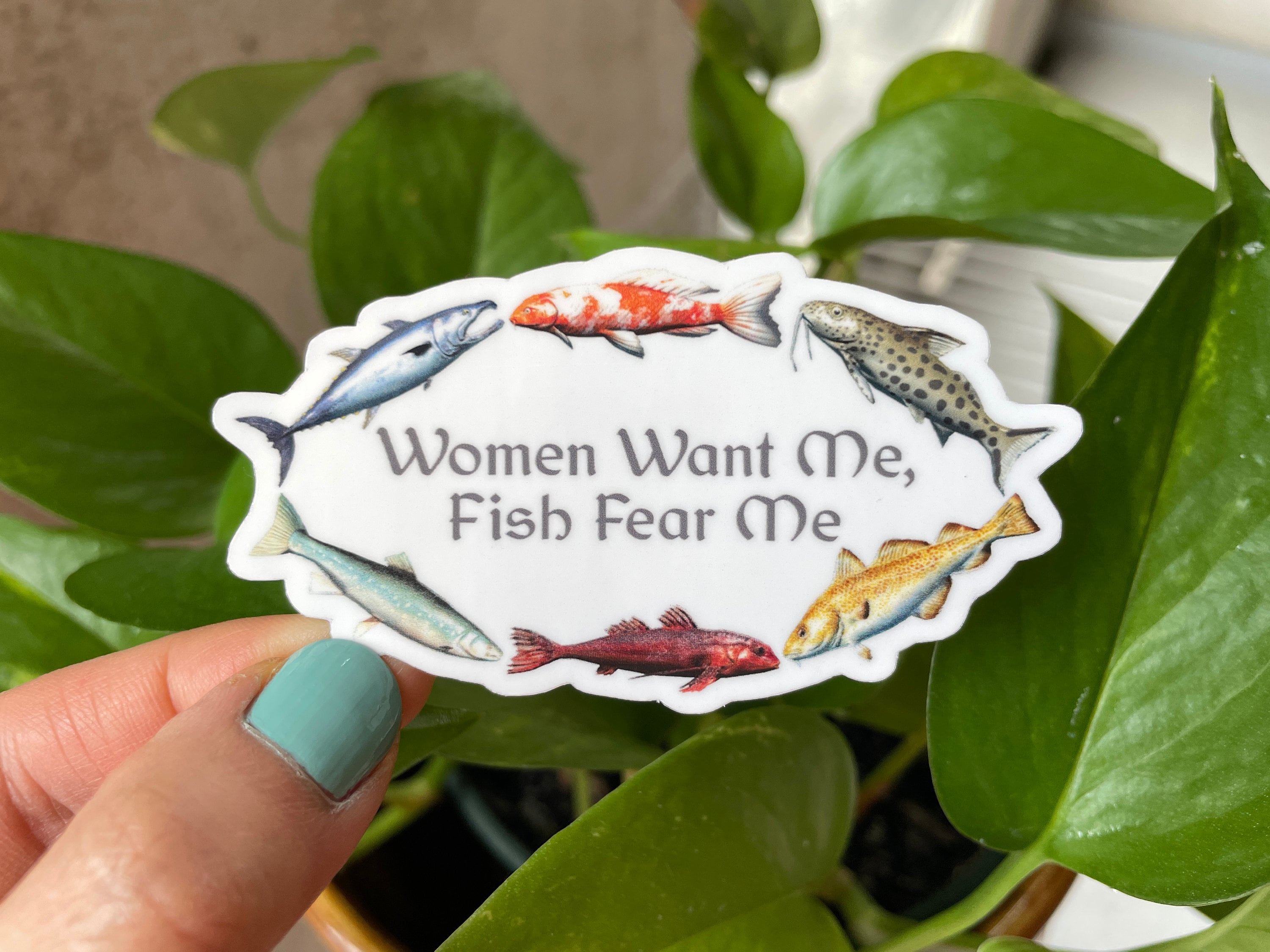 Skyrim Women Want Me, Fish Fear Me Sticker / Elder Scrolls / Funny ...