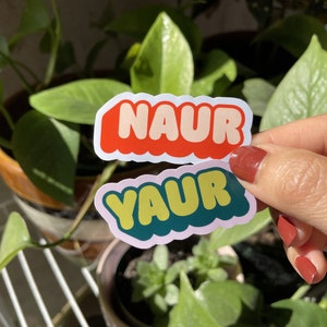 NAUR Waterproof Vinyl Sticker / Heavy Duty Die-cut Decal for Laptop ...