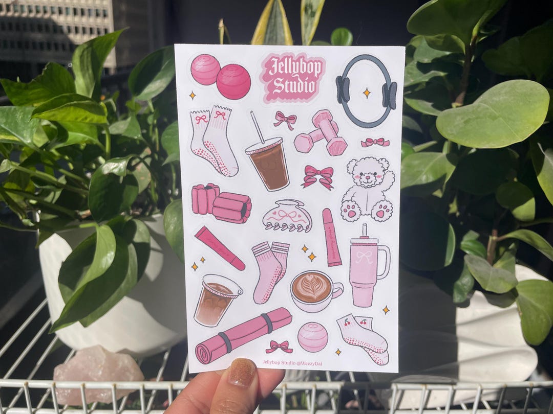 Pink Pilates Princess Sticker Sheet 4x6 | Planner Bujo Bullet Journal ...