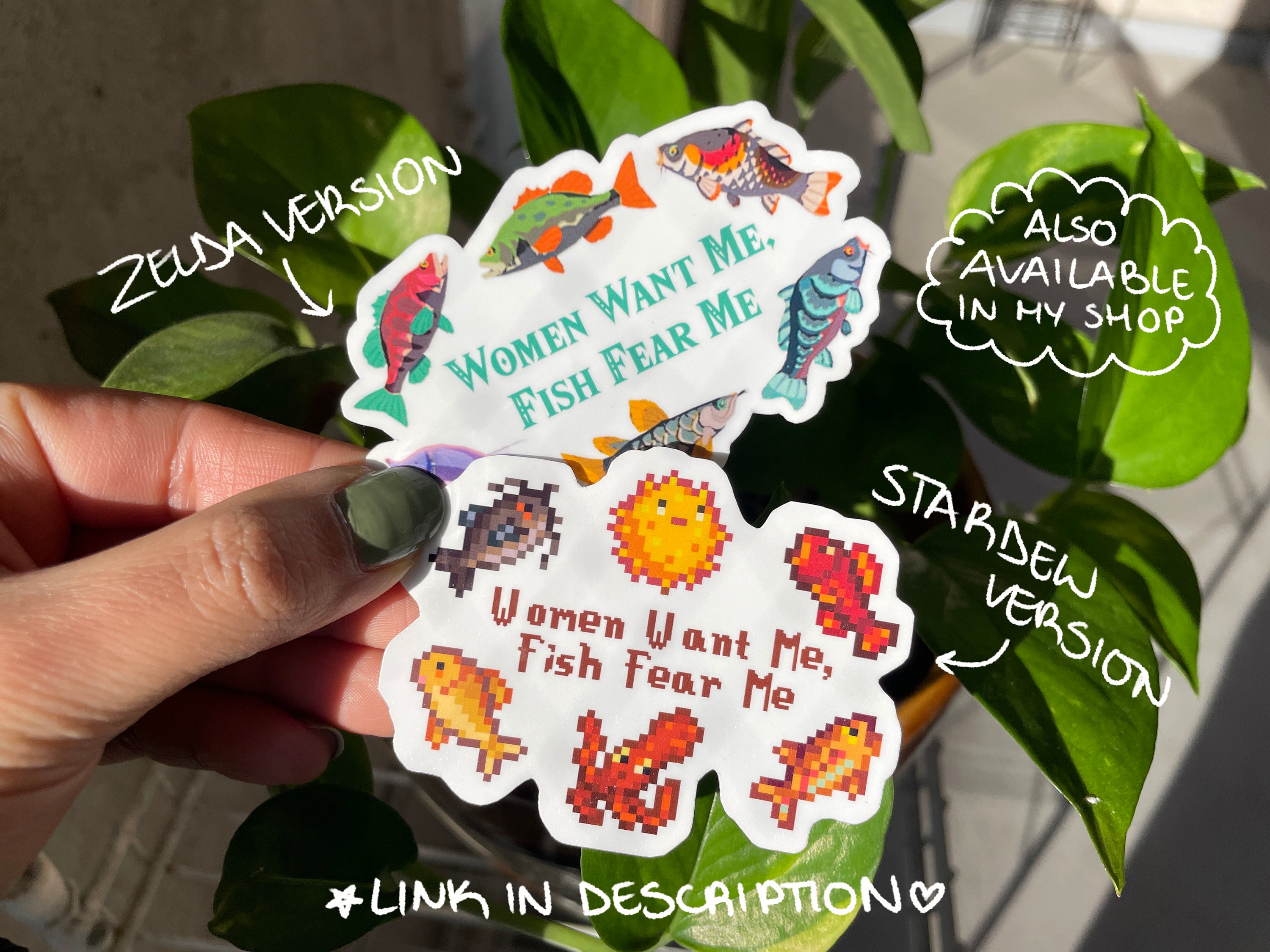 Stardew Valley Women Want Me, Fish Fear Me Sticker / SDV Fishing ...