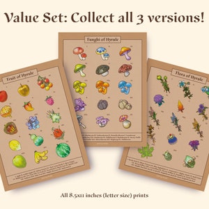 Legend of Zelda Fruit Hyrule Compendium Art Print 8.5x11 / Hyrulian ...