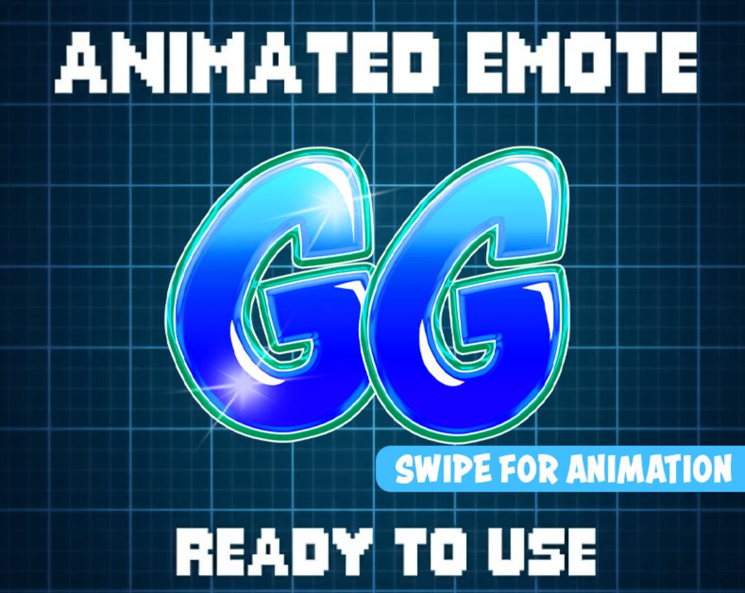 ANIMATED + STATIC EMOTE Blue | Gg, Animated Purple Gg Emote, Good Game ...
