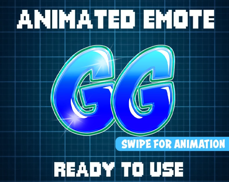 ANIMATED + STATIC EMOTE Blue | Gg, Animated Purple Gg Emote, Good Game ...