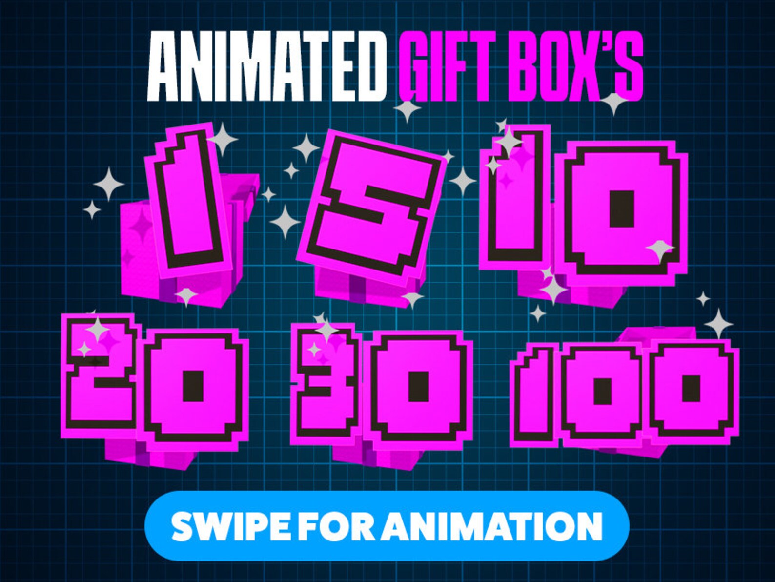 Kick Animated Gift Boxes | Pink | Ready to Download | Gifted Sub Emotes ...