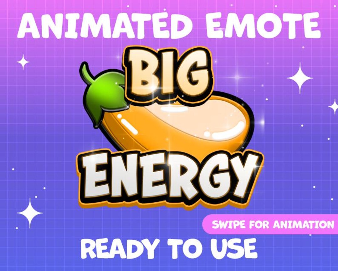 ANIMATED EMOTE Orange | Big Energy, Kick Emote, Twitch Emote, Eggplant ...