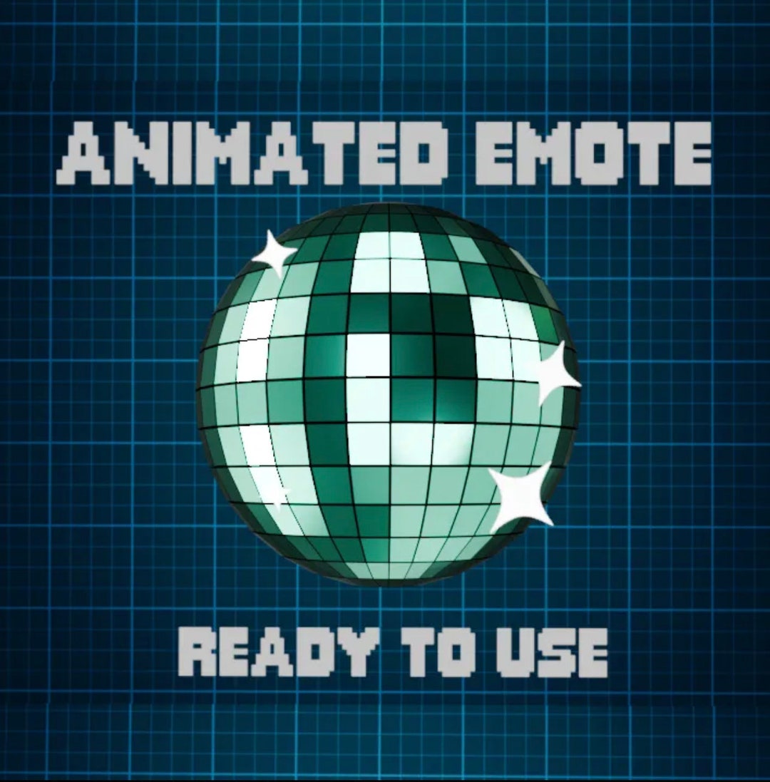 ANIMATED EMOTE Teal | Disco Ball Emote, Kick Emote, Twitch Emote ...