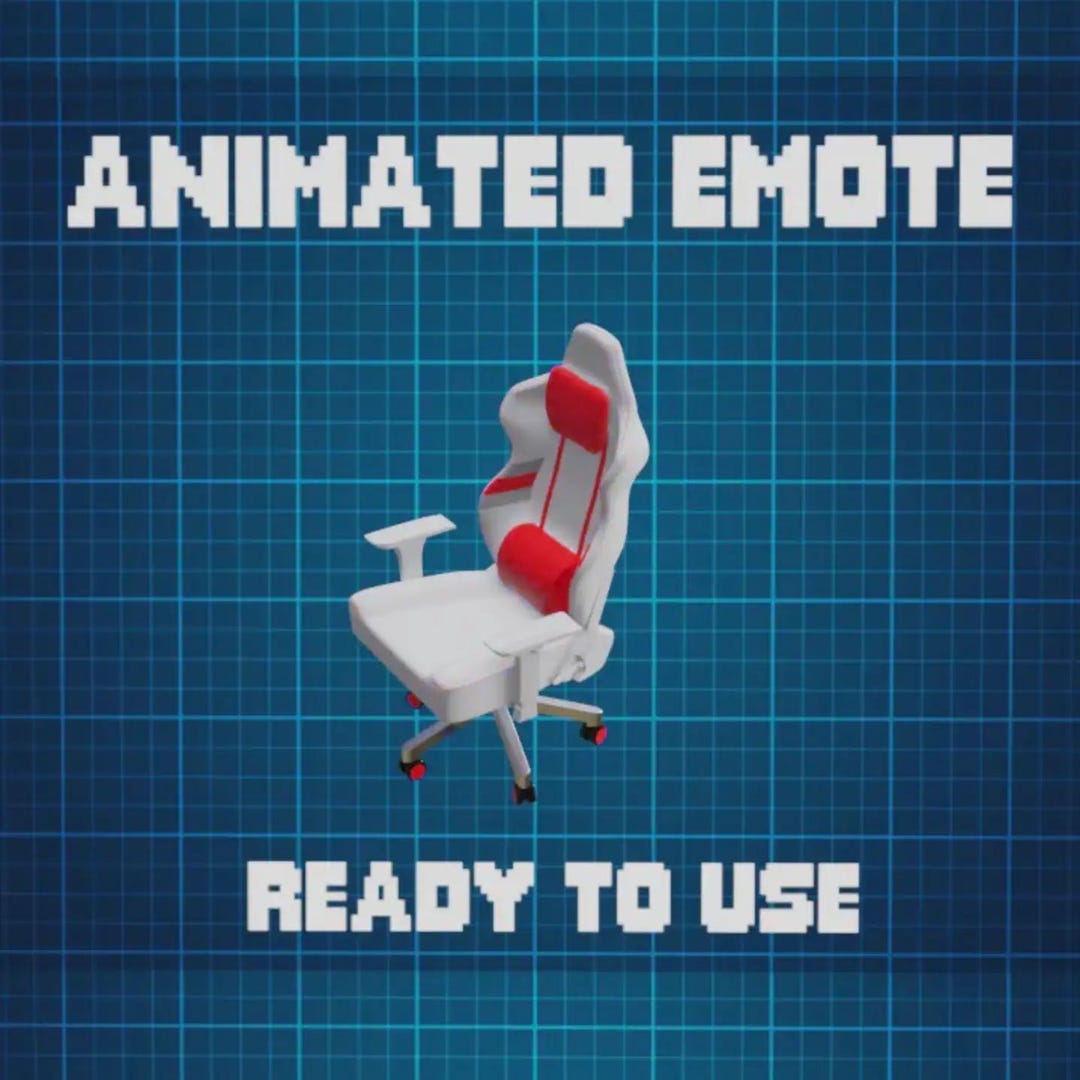 ANIMATED EMOTE Red AFK Chair Emote | Gaming Chair Emote, Kick Emote ...