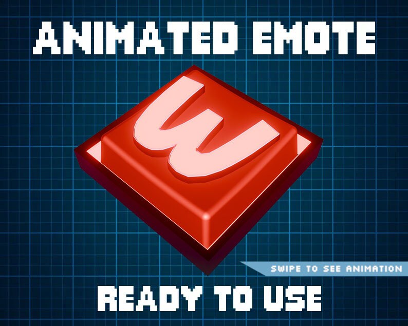 ANIMATED EMOTE Red | W Key Emote, Kick Emote, Twitch Emote, Discord ...