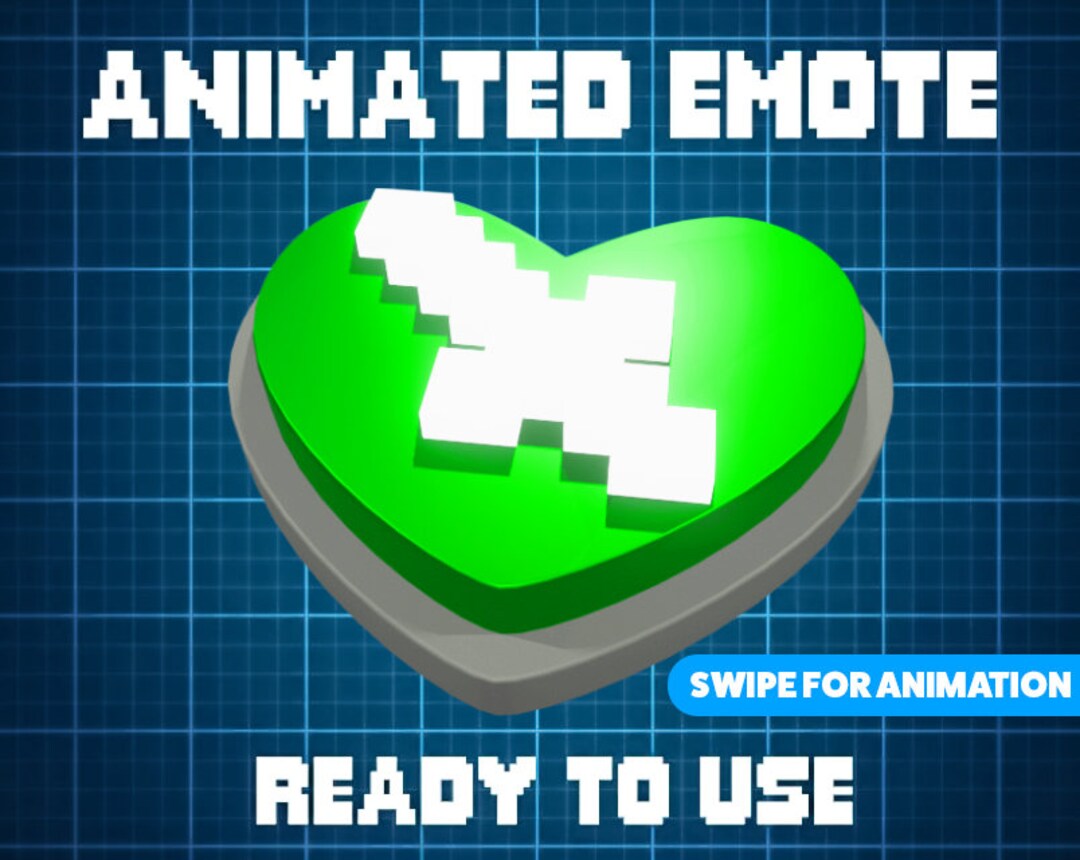 ANIMATED EMOTE Green | Mod Love, Heart Emote, Kick Emote, Twitch Emote ...