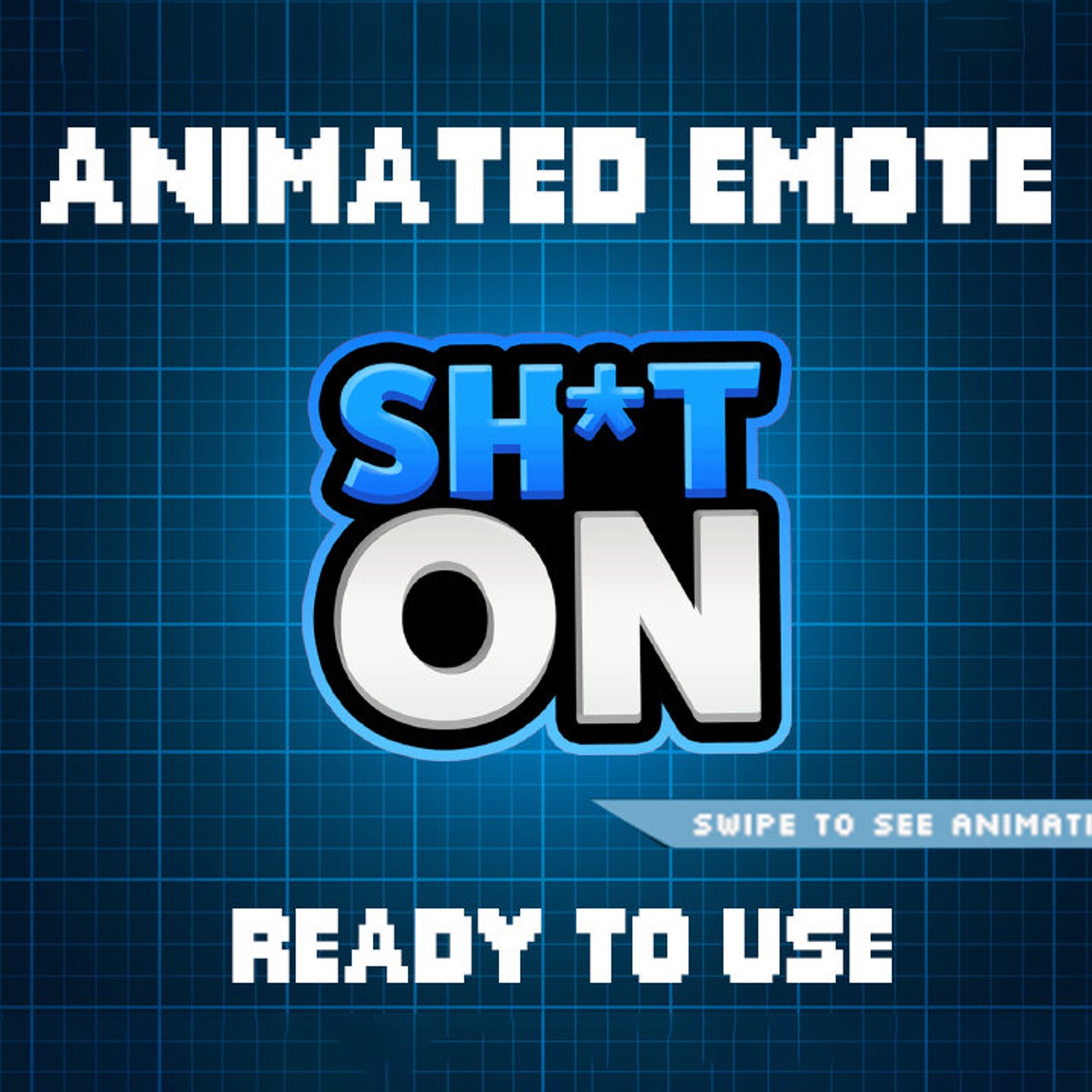 ANIMATED EMOTE Blue | Sh*t on Emote, Kick Emote, Twitch Emote, Discord ...