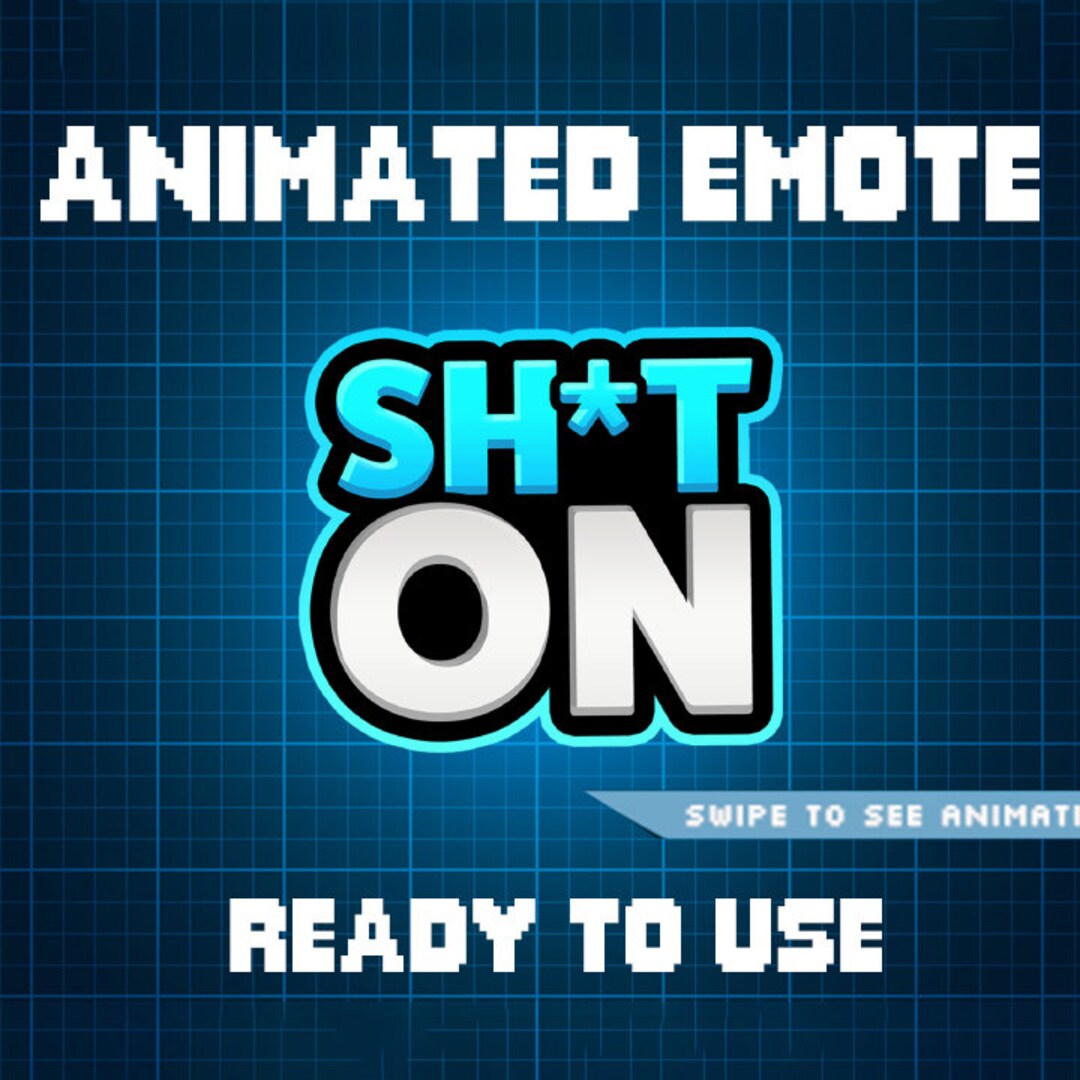 ANIMATED EMOTE Light Blue | Sh*t on Emote, Kick Emote, Twitch Emote ...