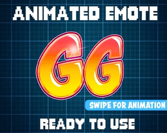 ANIMATED STATIC EMOTE Gg, Animated Purple Gg Emote, Good Game Sparkle ...