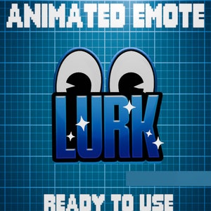 ANIMATED EMOTE Dark Blue | Lurk Emote, Kick Emote, Twitch Emote ...
