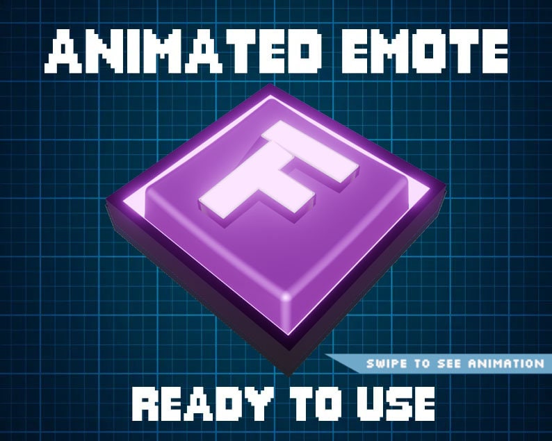 ANIMATED EMOTE Light Purple | F Key Emote, Kick Emote, Twitch Emote ...