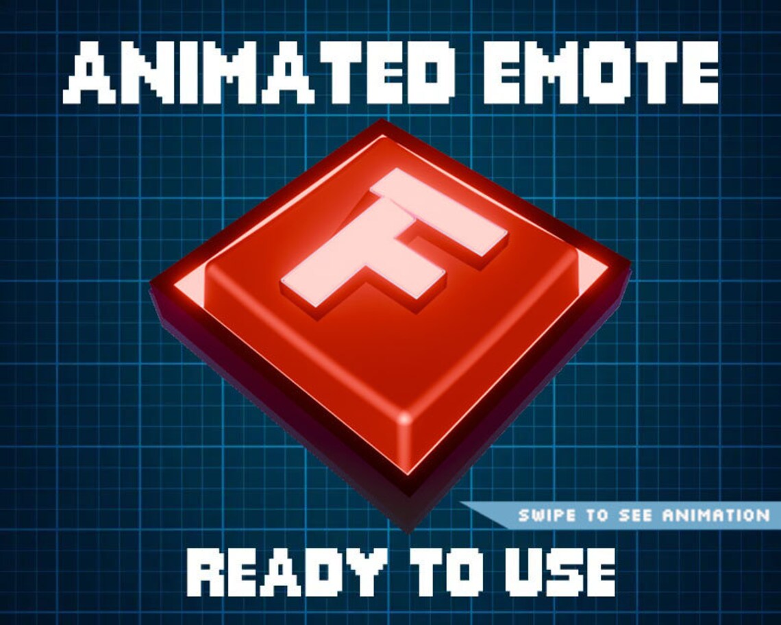 ANIMATED EMOTE Red | F Key Emote, Kick Emote, Twitch Emote, Discord ...