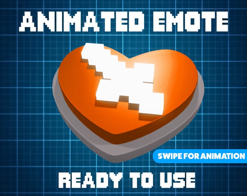 ANIMATED EMOTE Orange | Mod Love, Heart Emote, Kick Emote, Twitch Emote ...