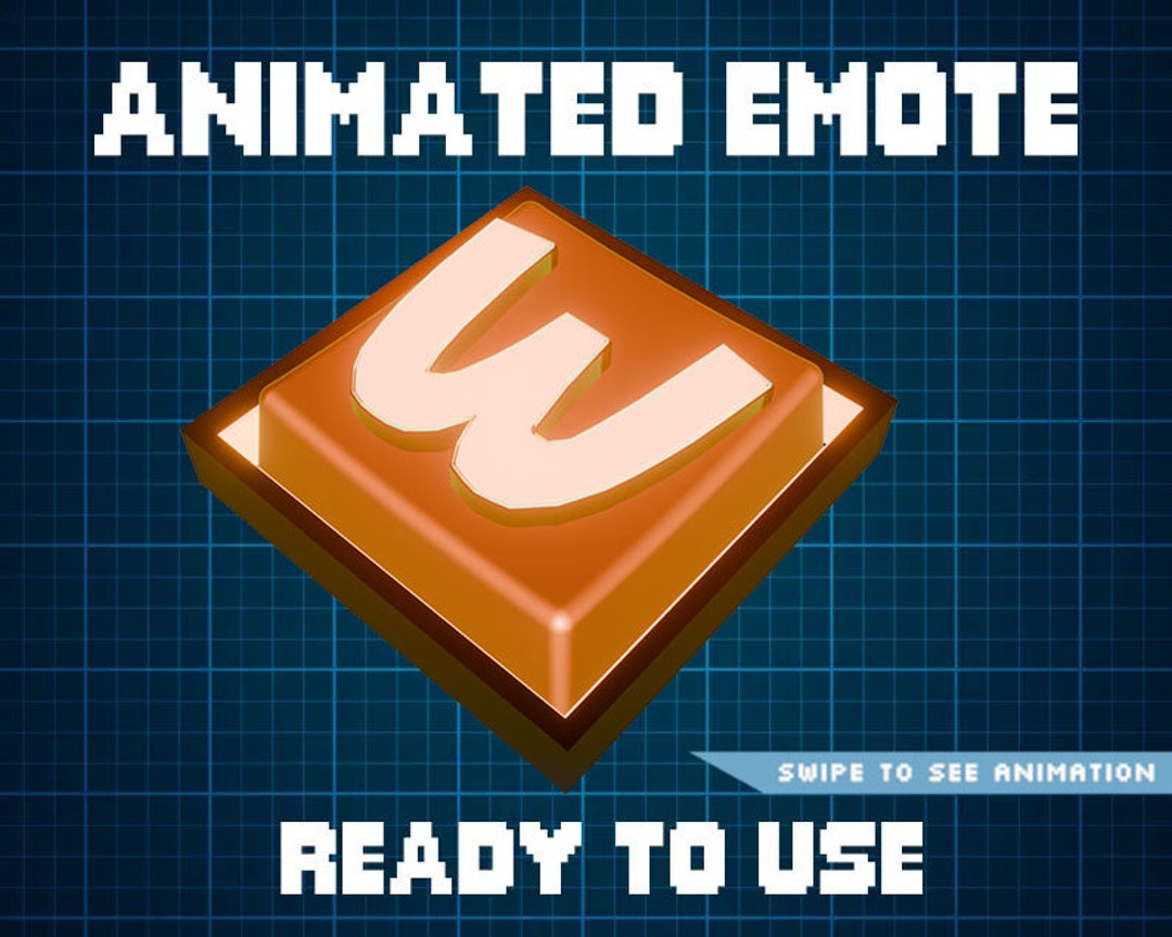 ANIMATED EMOTE Orange | W Key Emote, Kick Emote, Twitch Emote, Discord ...
