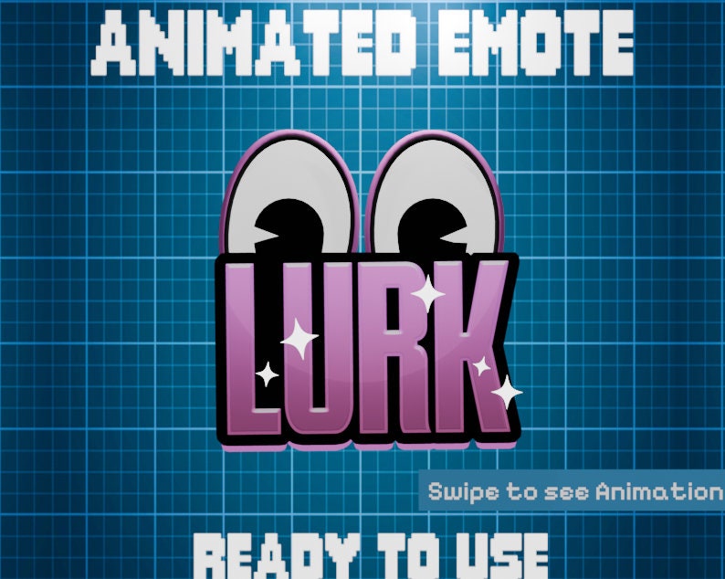 ANIMATED EMOTE Light Pink | Lurk Emote, Kick Emote, Twitch Emote ...