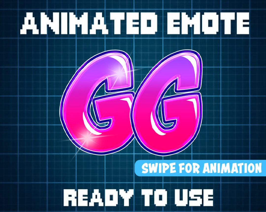 ANIMATED STATIC EMOTE Pink Gg, Animated Purple Gg Emote, Good Game ...