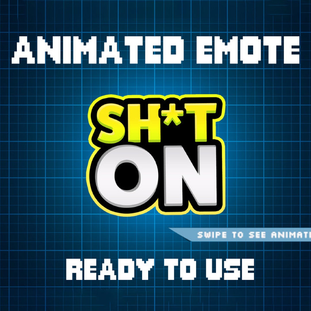 ANIMATED EMOTE Yellow | Sh*t on Emote, Kick Emote, Twitch Emote ...