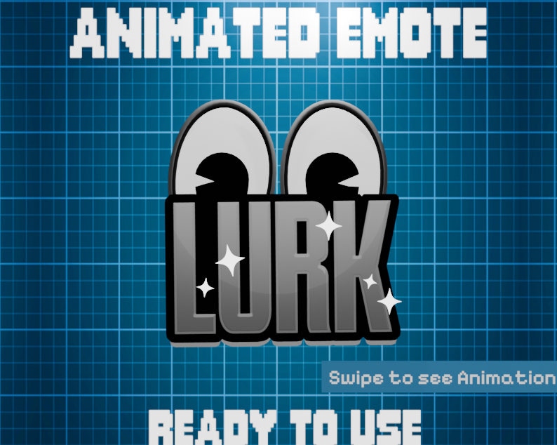 ANIMATED EMOTE White | Lurk Emote, Kick Emote, Twitch Emote, Discord ...