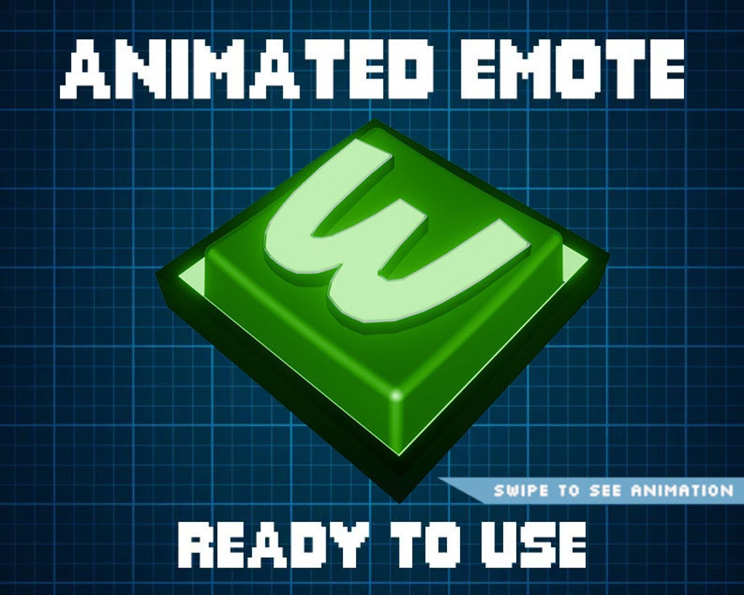 ANIMATED EMOTE Green | W Key Emote, Kick Emote, Twitch Emote, Discord ...