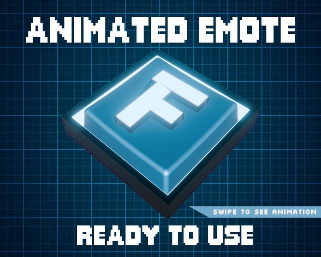 ANIMATED EMOTE Light Blue | F Key Emote, Kick Emote, Twitch Emote ...