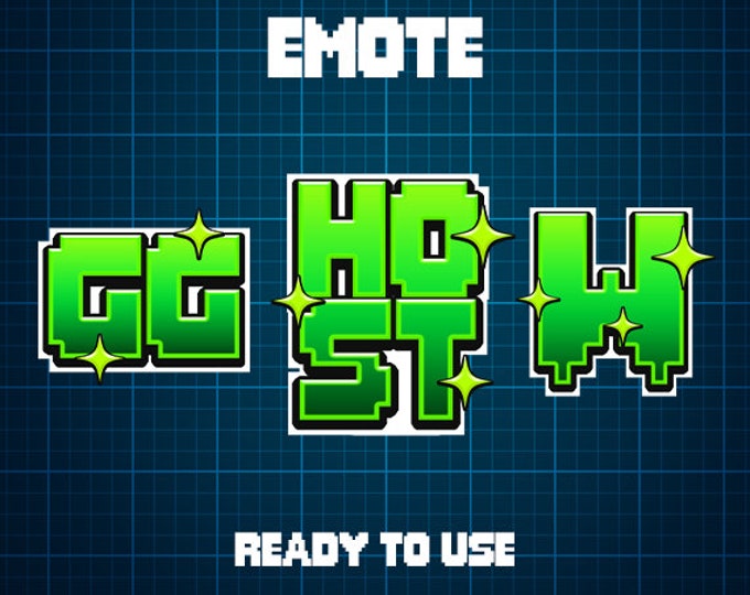 3 Emote Pack Emotes for Streamers Static Emote Kick Emote Twitch Emote ...