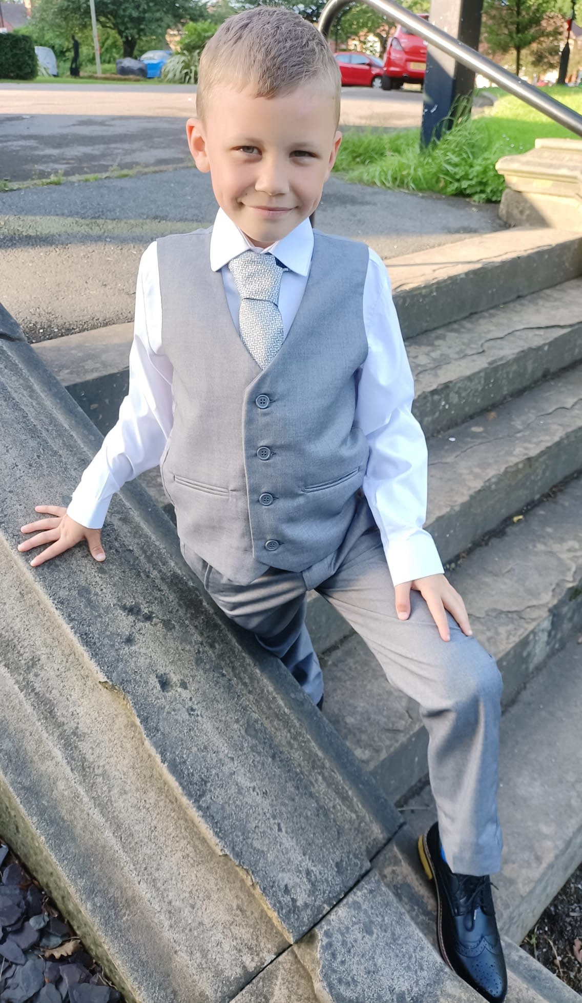 Boys 5 Piece Light Grey Suits Smart Weddings Formal All - Etsy