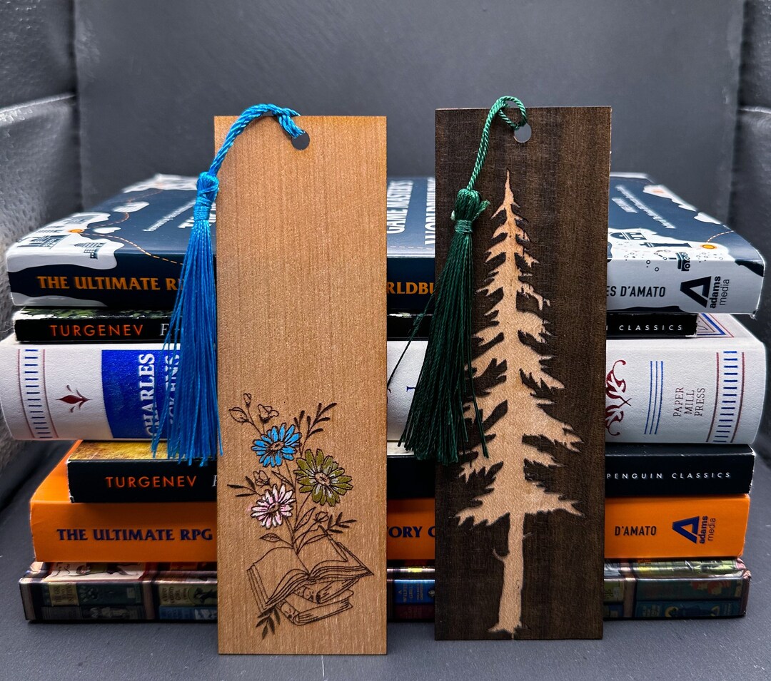Handcrafted Wooden Bookmarks - Etsy